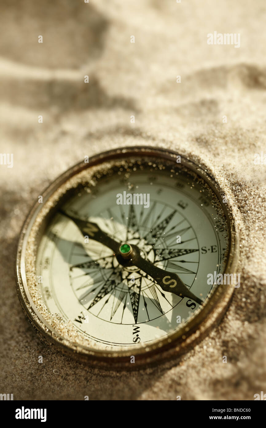 Antique brass direction sign hi-res stock photography and images - Alamy