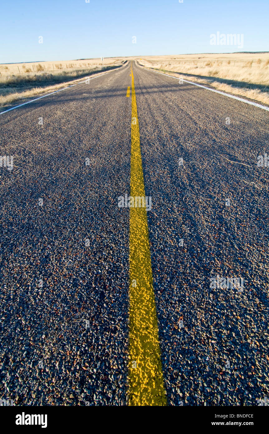 Road passing through a landscape, Route 66, New Mexico, USA Stock Photo ...