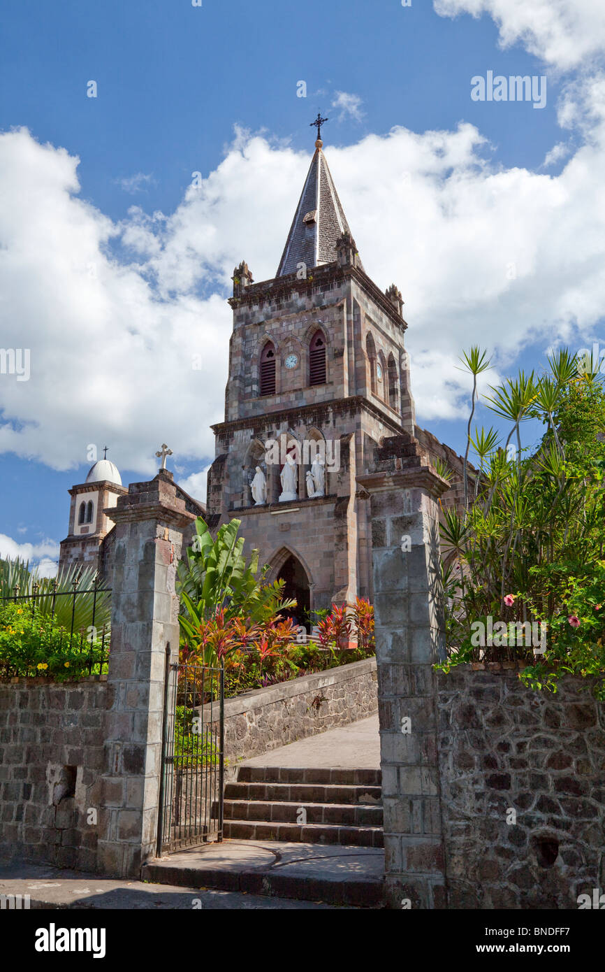 The Catholic cathedral church in Roseau, Dominica, West Indies Stock ...