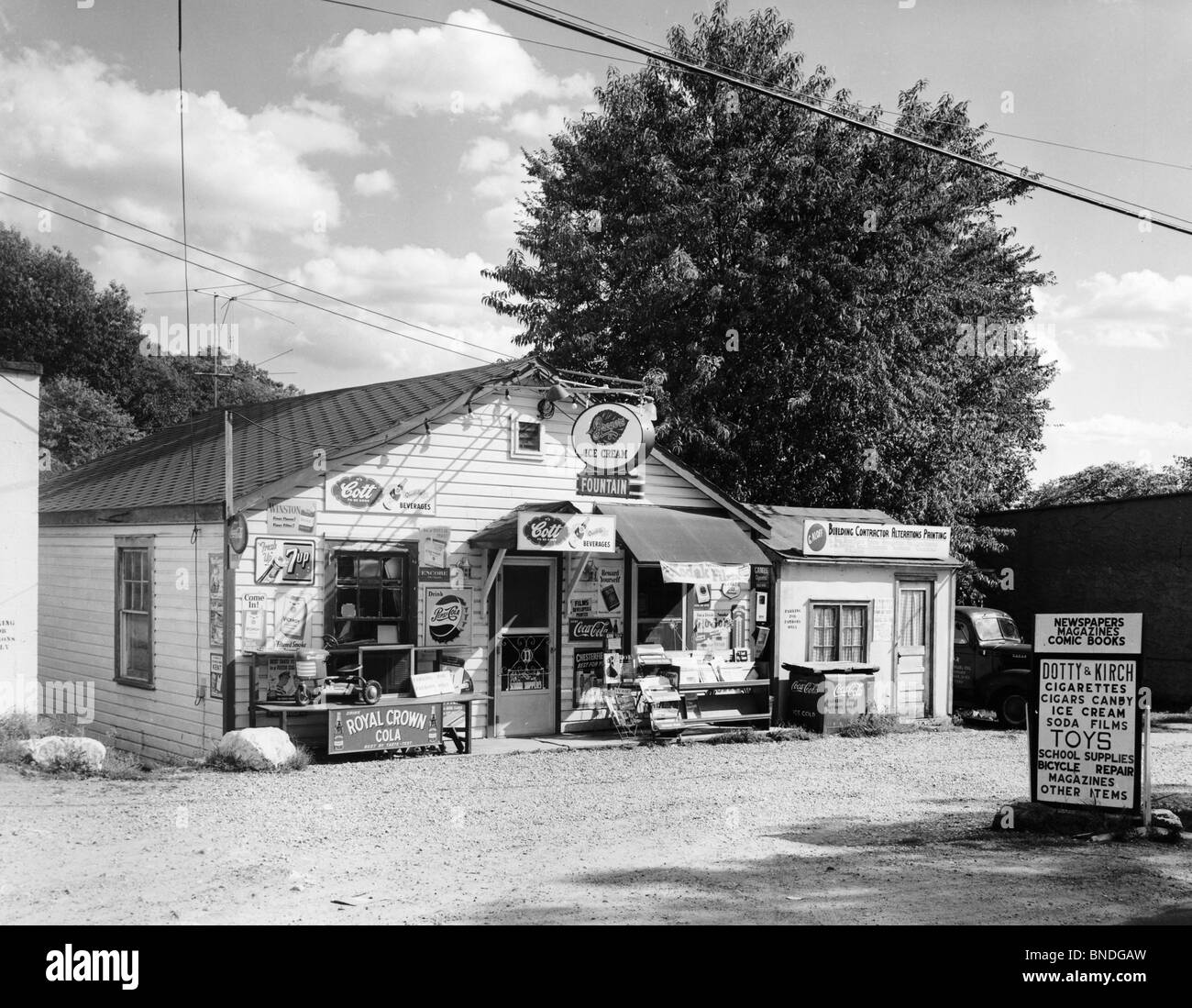 Sign in front information Black and White Stock Photos & Images - Alamy