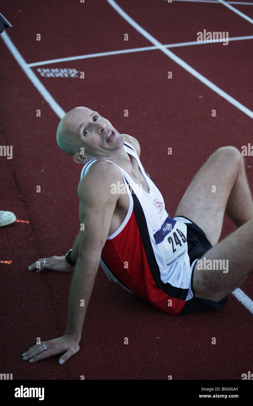David Ibbotson Jersey exhausted runner ninth in the Men's 10,000m at ...