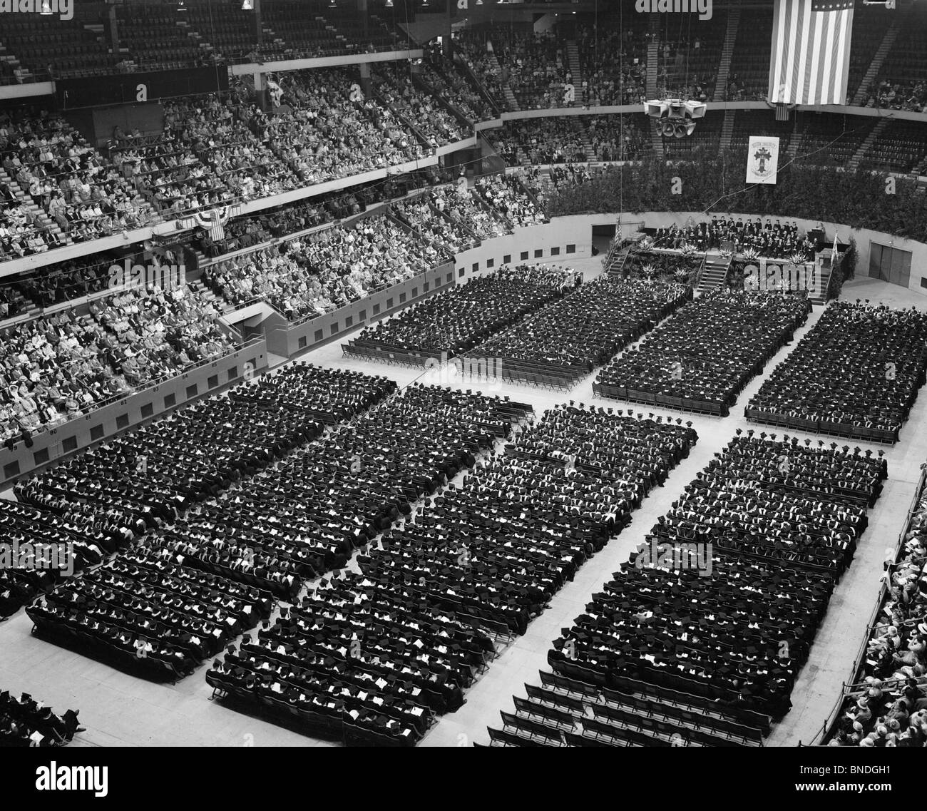 Student at graduation ceremony Black and White Stock Photos & Images ...