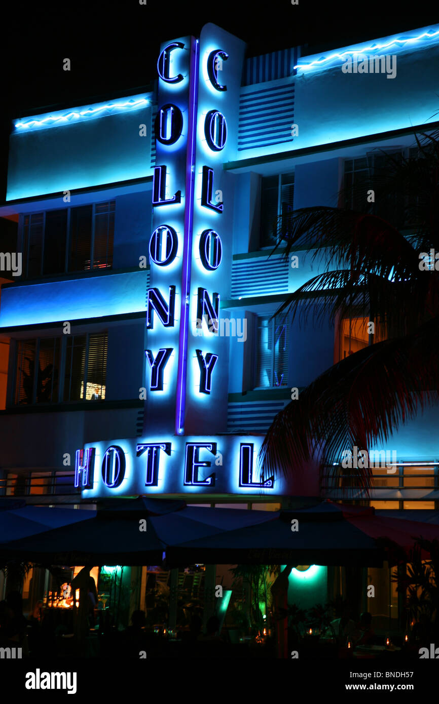 Colony Hotel Ocean Drive Miami South Beach Stock Photo - Alamy