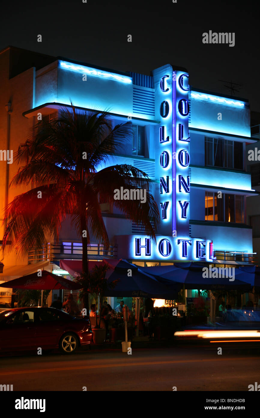 Colony Hotel Ocean Drive Miami South Beach Stock Photo - Alamy