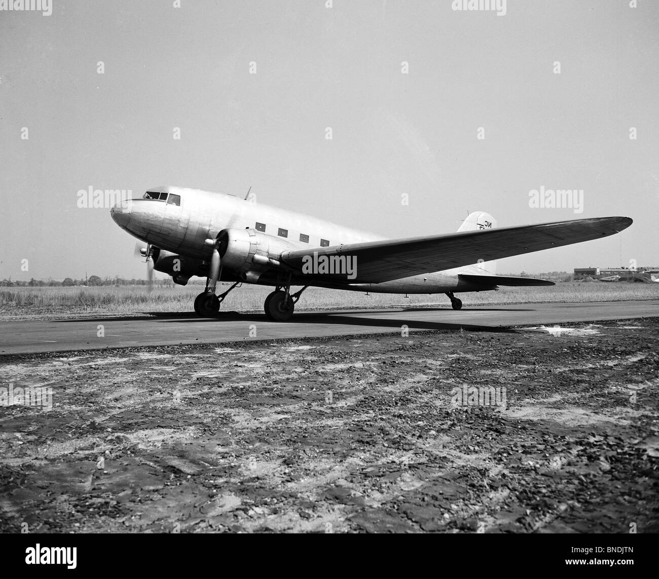 Airplane on a runway Stock Photo - Alamy