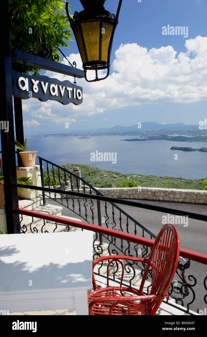 Greek Taverna, overlooking Ipsos bay, Corfu 2008 (Pre-financial crisis ...