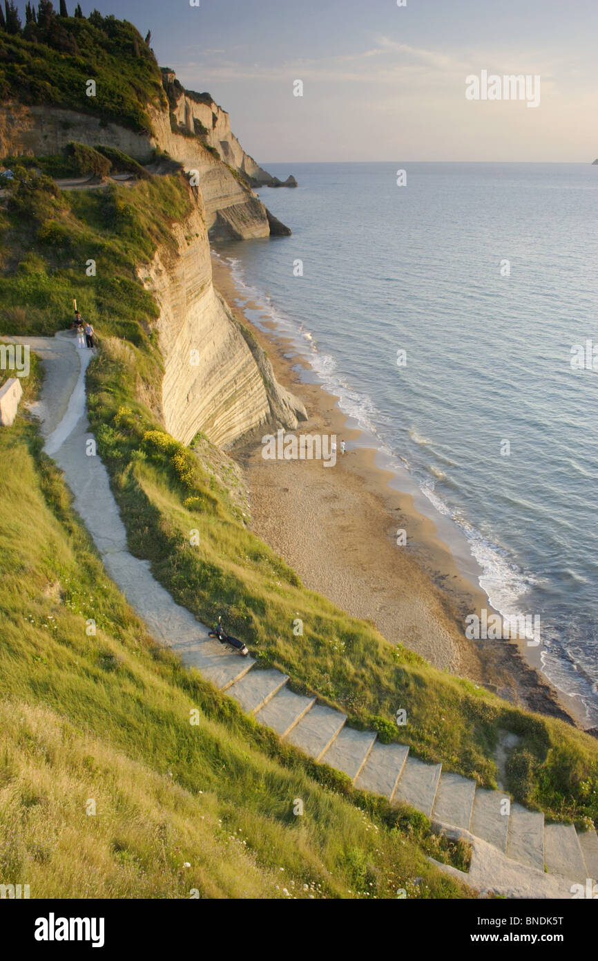 Sunset Beach, Corfu Stock Photo - Alamy