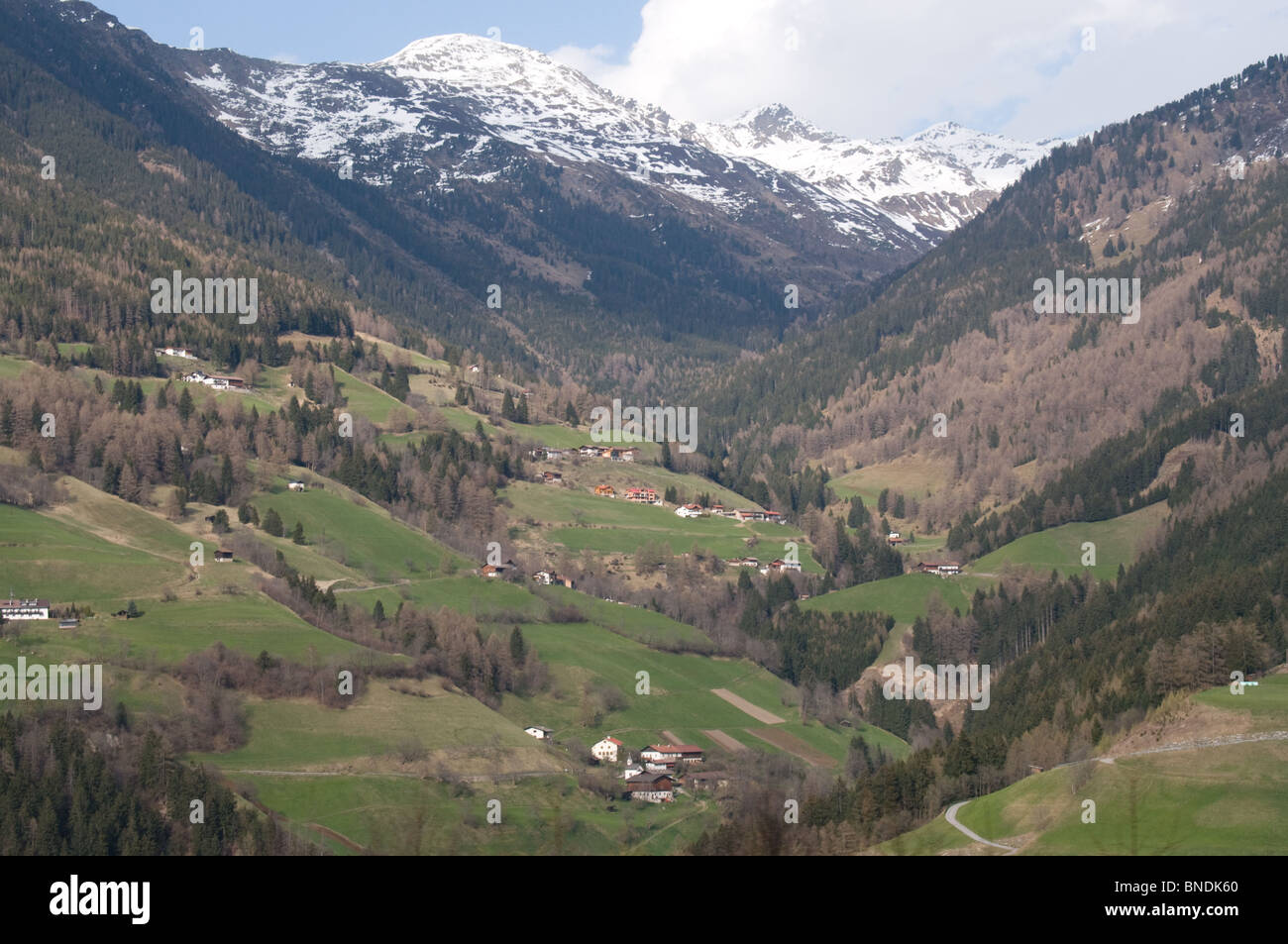 A view from the Europa Bridge of the Brenner pass in Austria. Taken in ...