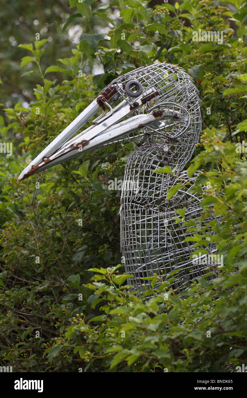 bird sculpture rutland water nature reserve egleton Stock Photo - Alamy