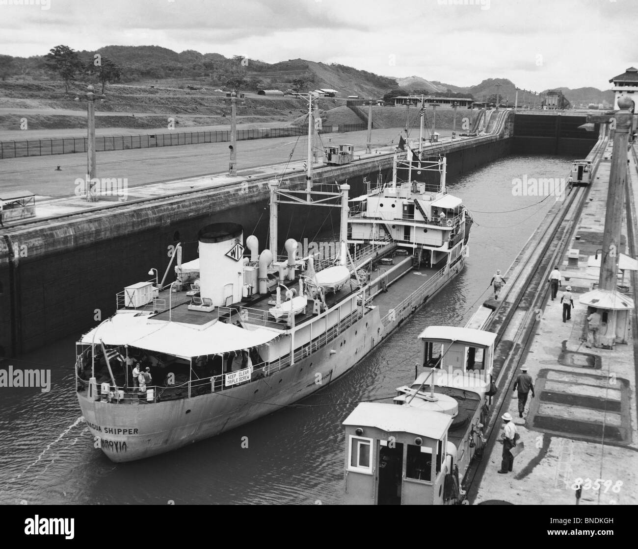 View of panama canal Black and White Stock Photos & Images - Alamy