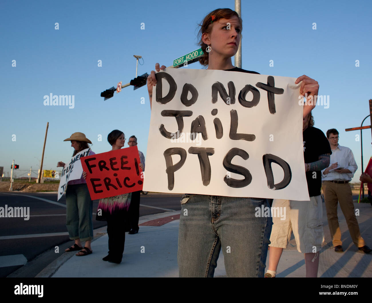 Protesters near Fort Hood Army Base decry the 30-day sentence of a ...