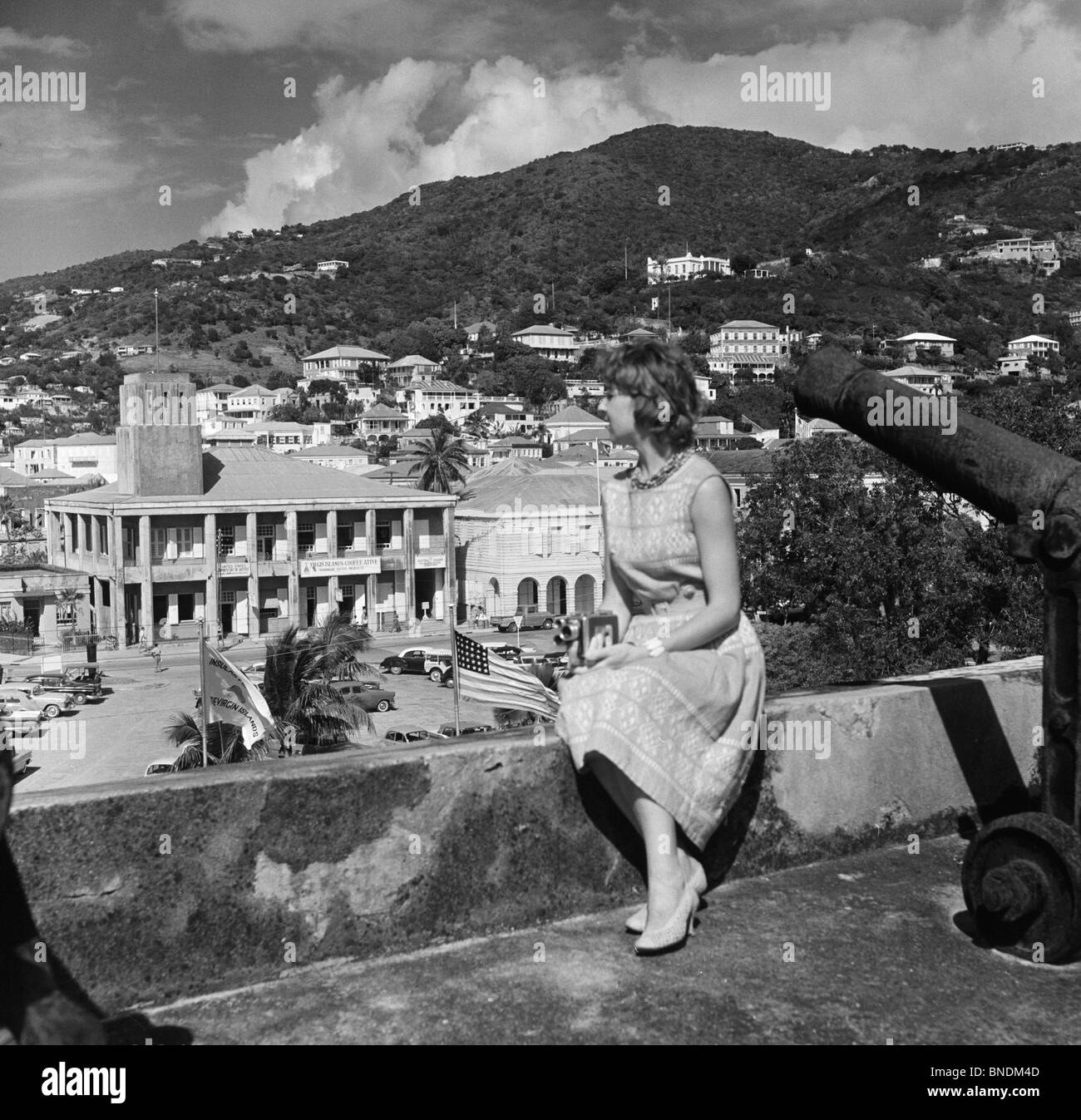 St thomas virgin islands view Black and White Stock Photos & Images - Alamy