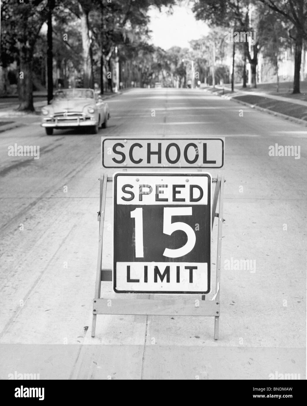 Transportation western script text road sign Black and White Stock ...