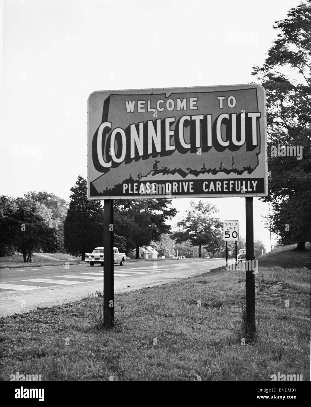 Welcome Sign, Connecticut, USA Stock Photo - Alamy