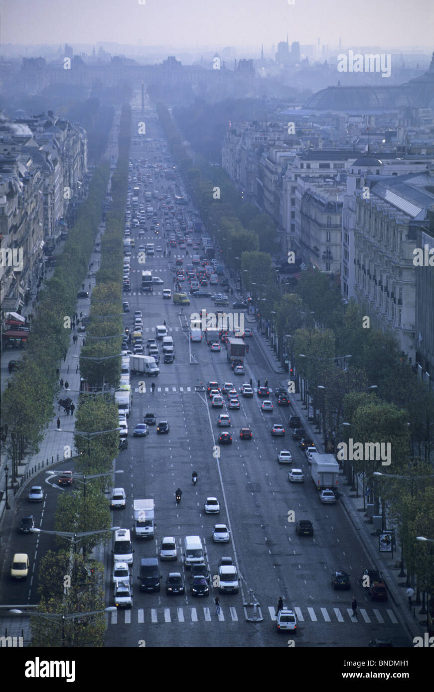 Champs elysees street view hi-res stock photography and images - Alamy