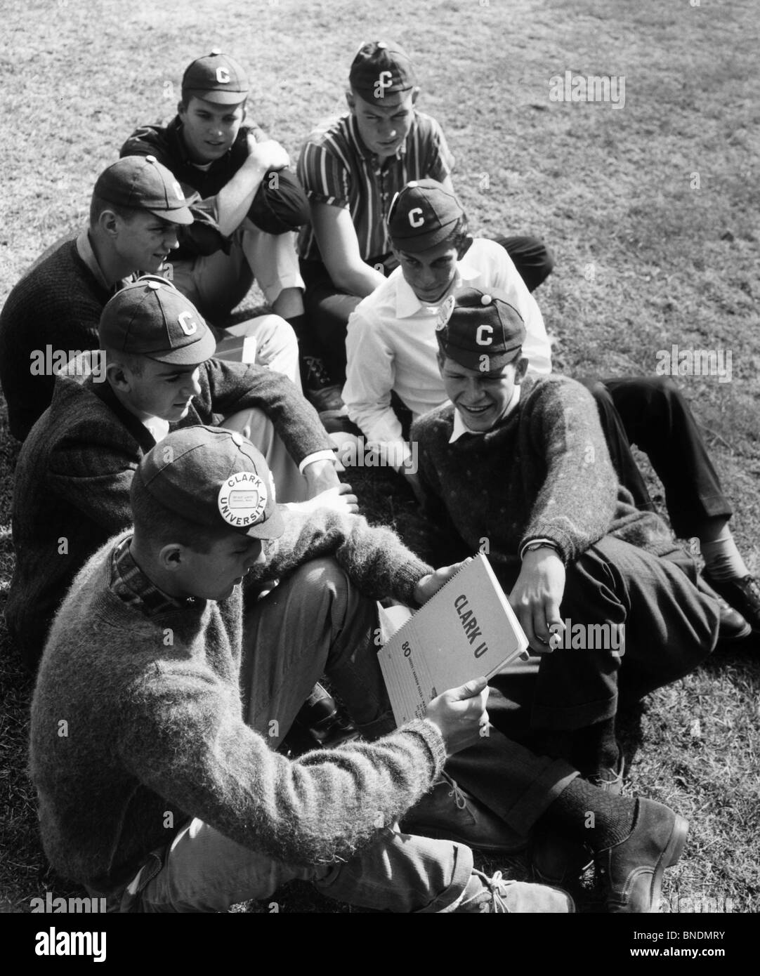 Group of young men full length Black and White Stock Photos & Images ...