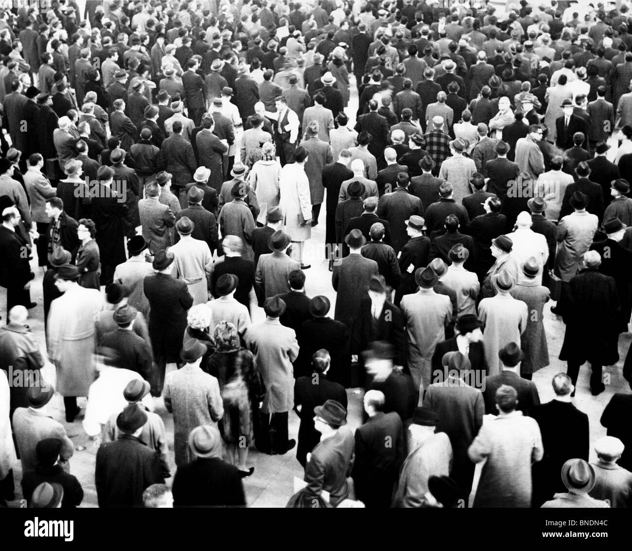 High angle view of a crowd of people standing Stock Photo - Alamy