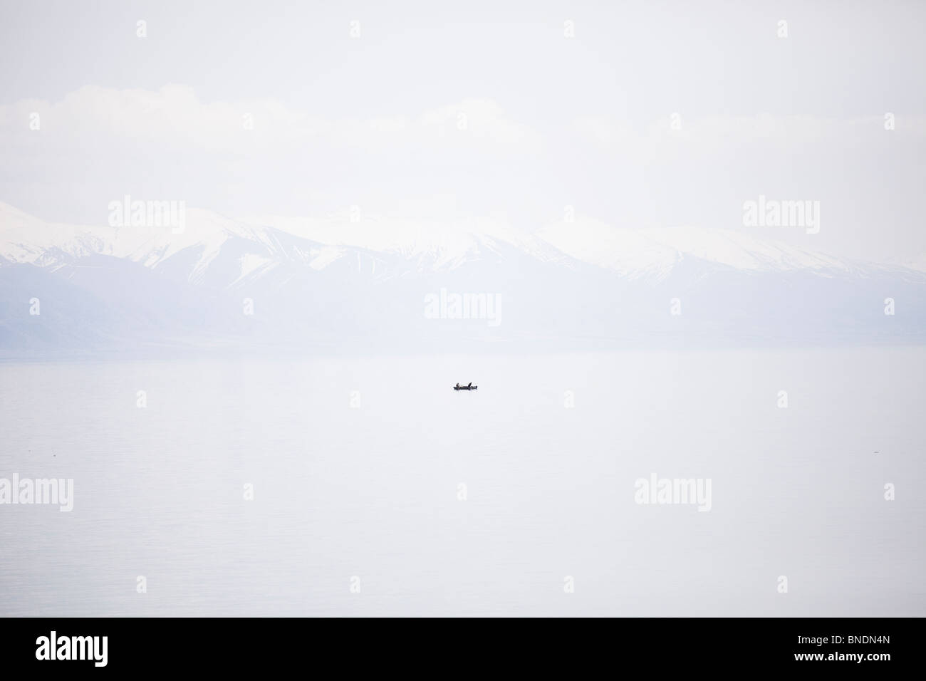 Boat on Lake Sevan, Armenia Stock Photo - Alamy
