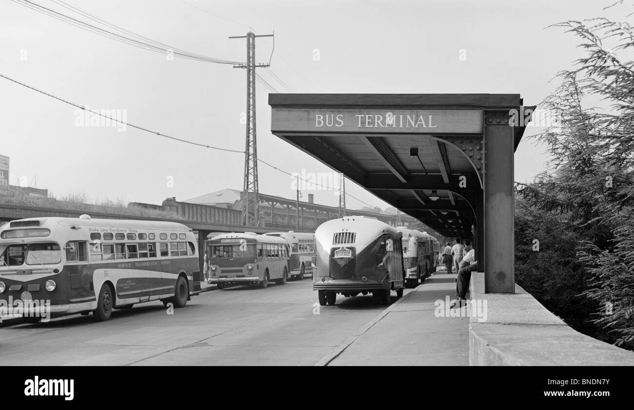 Buses on a road Stock Photo - Alamy