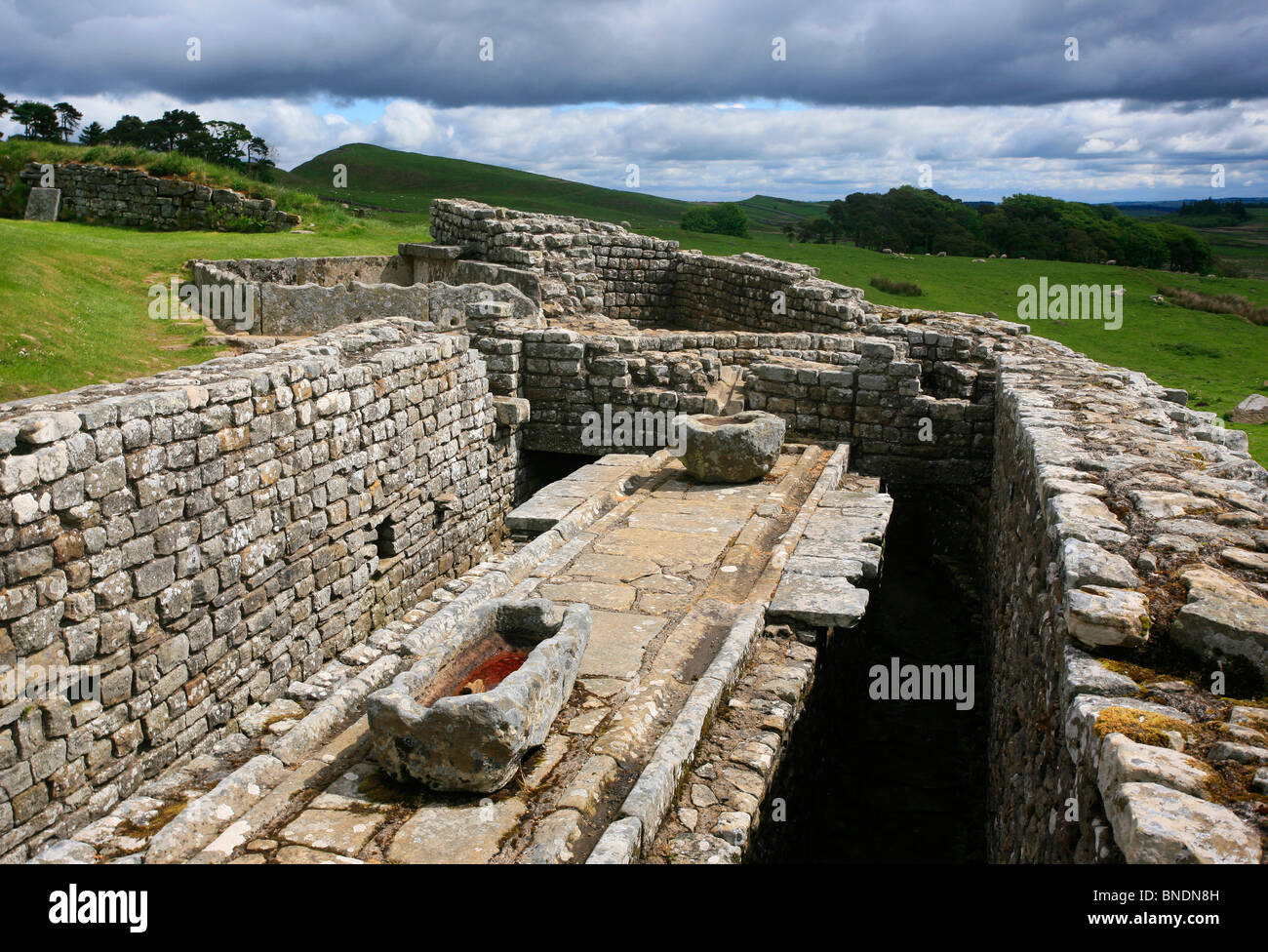 Latrines, Housesteads Fort, Hadrian's Wall, Northumberland, England ...