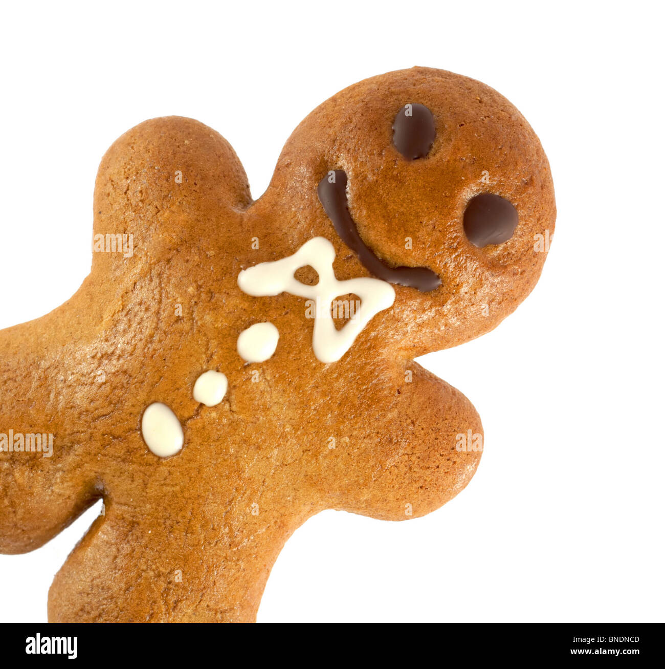 Gingerbread man biscuit Cut Out Stock Images & Pictures - Alamy