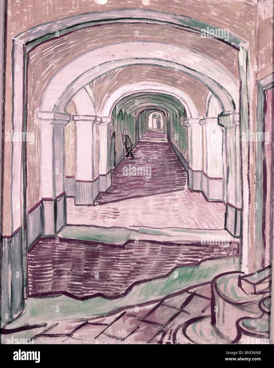 Title Unknown (Arched Hallway) by Vincent van Gogh, (1853-1890 Stock ...