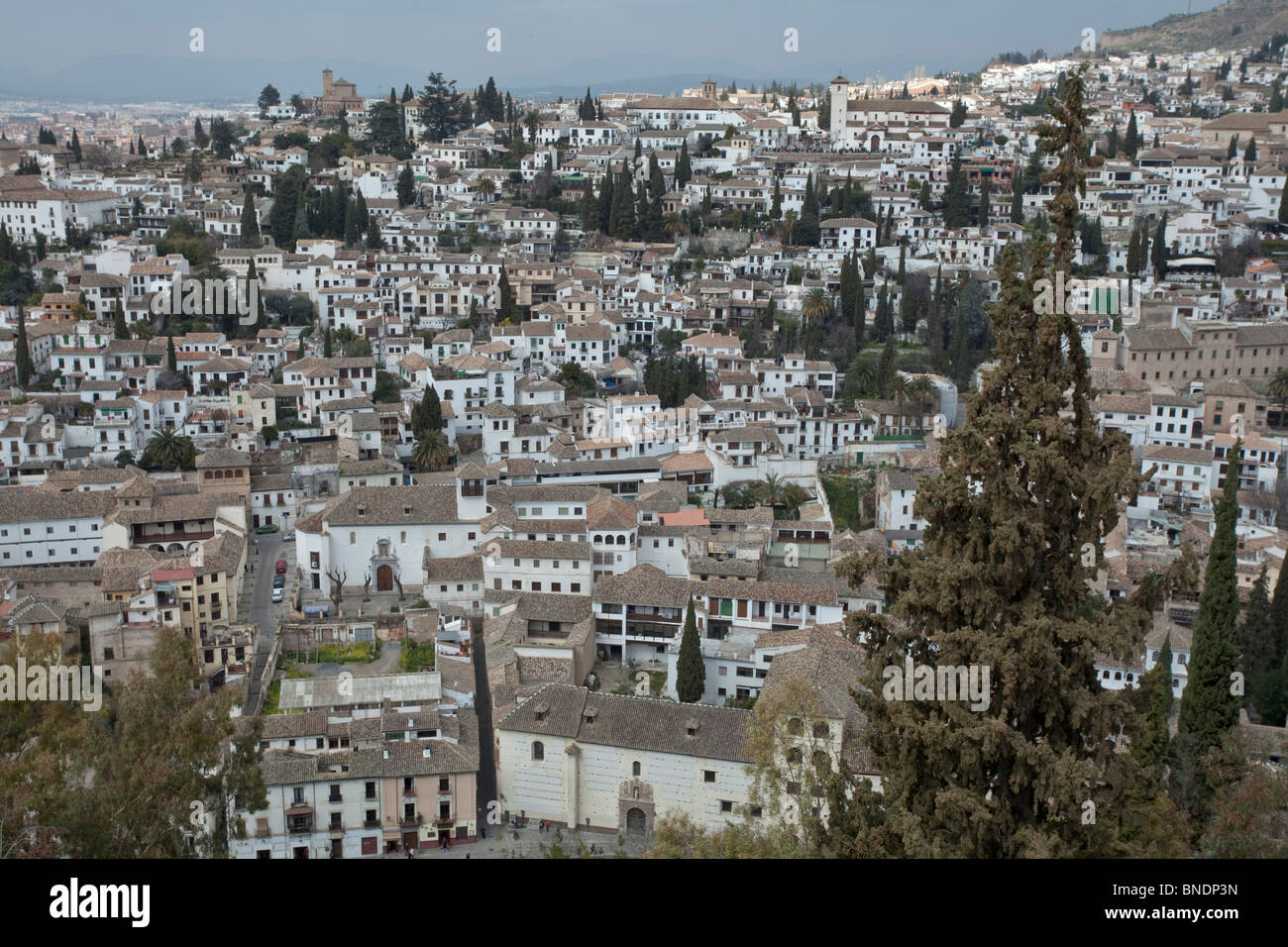 Old Granada from the Alhambra Stock Photo - Alamy