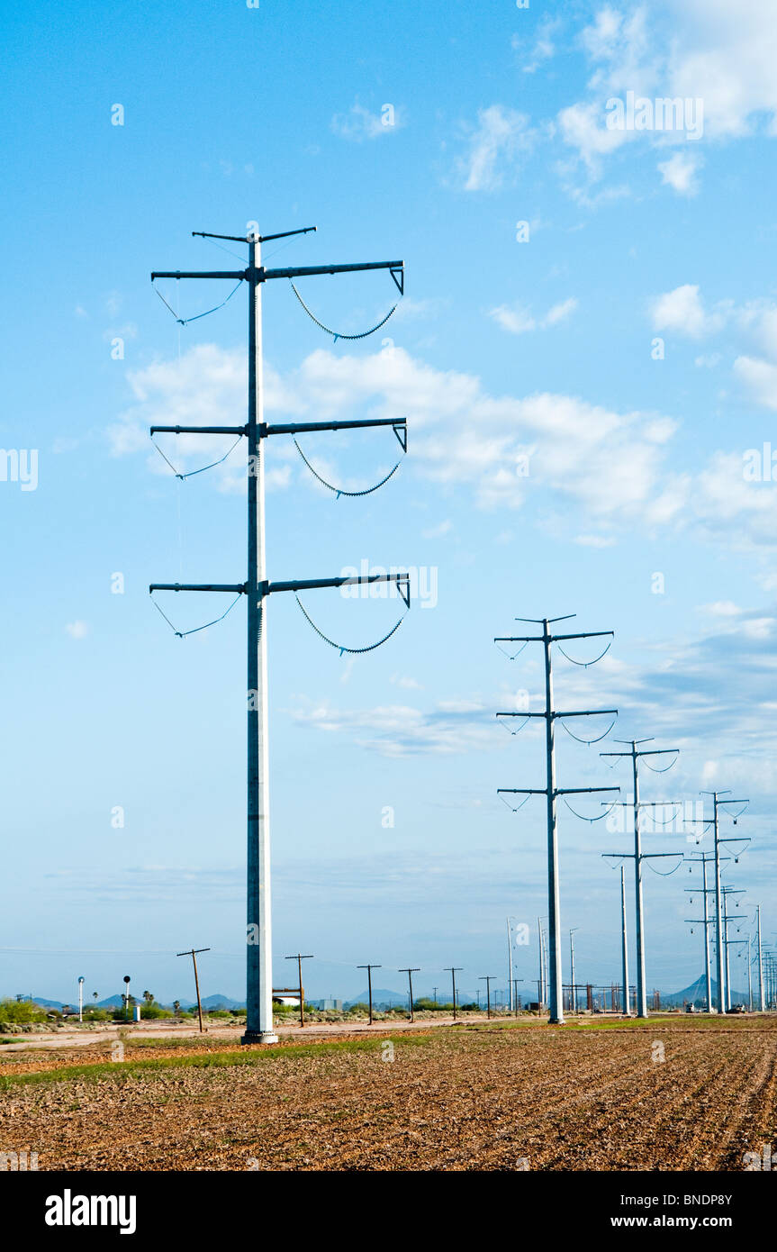 Power distribution lines poles High Resolution Stock Photography and ...
