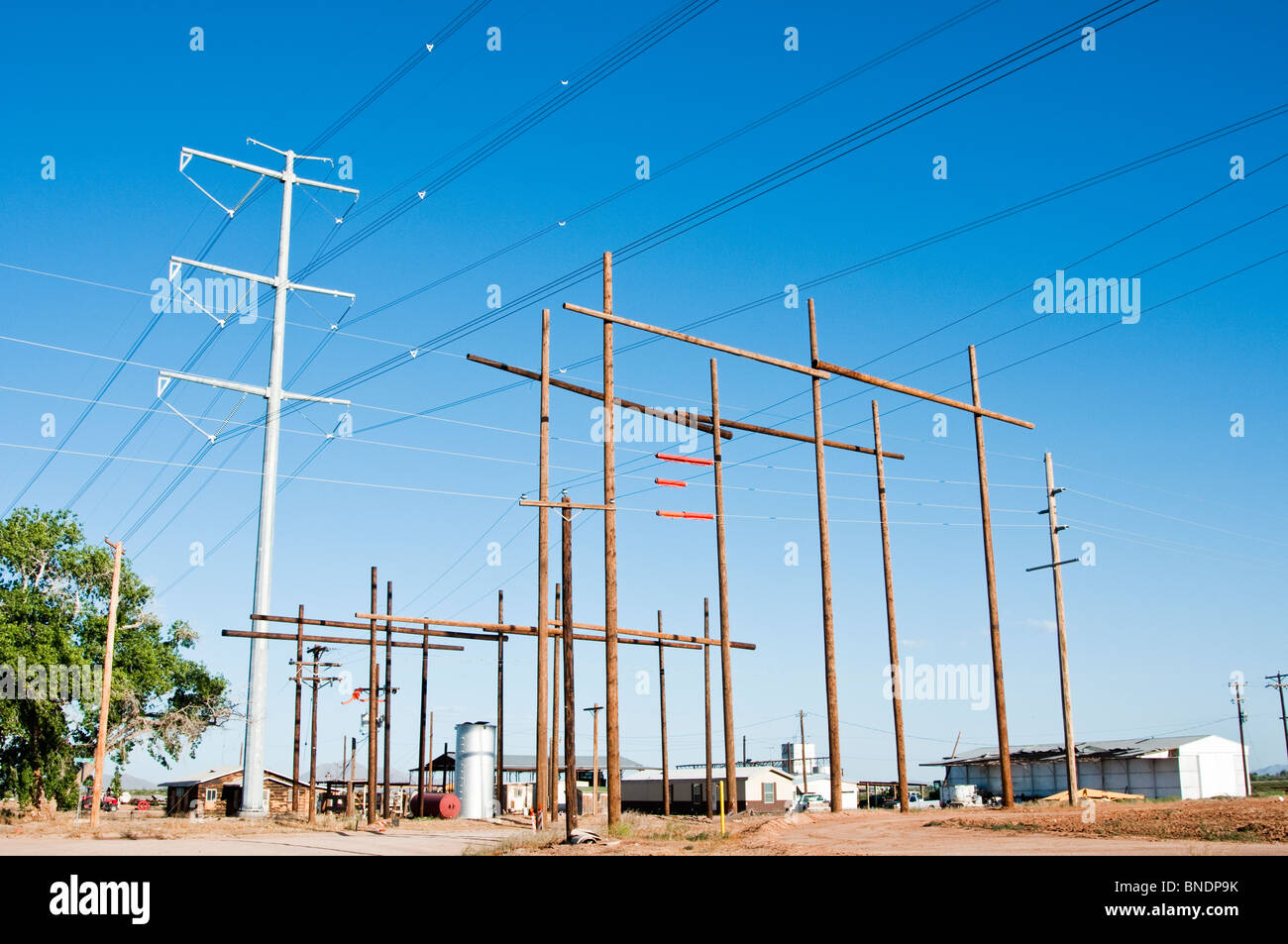 Large new power poles are being readied for transmission lines in Pinal ...
