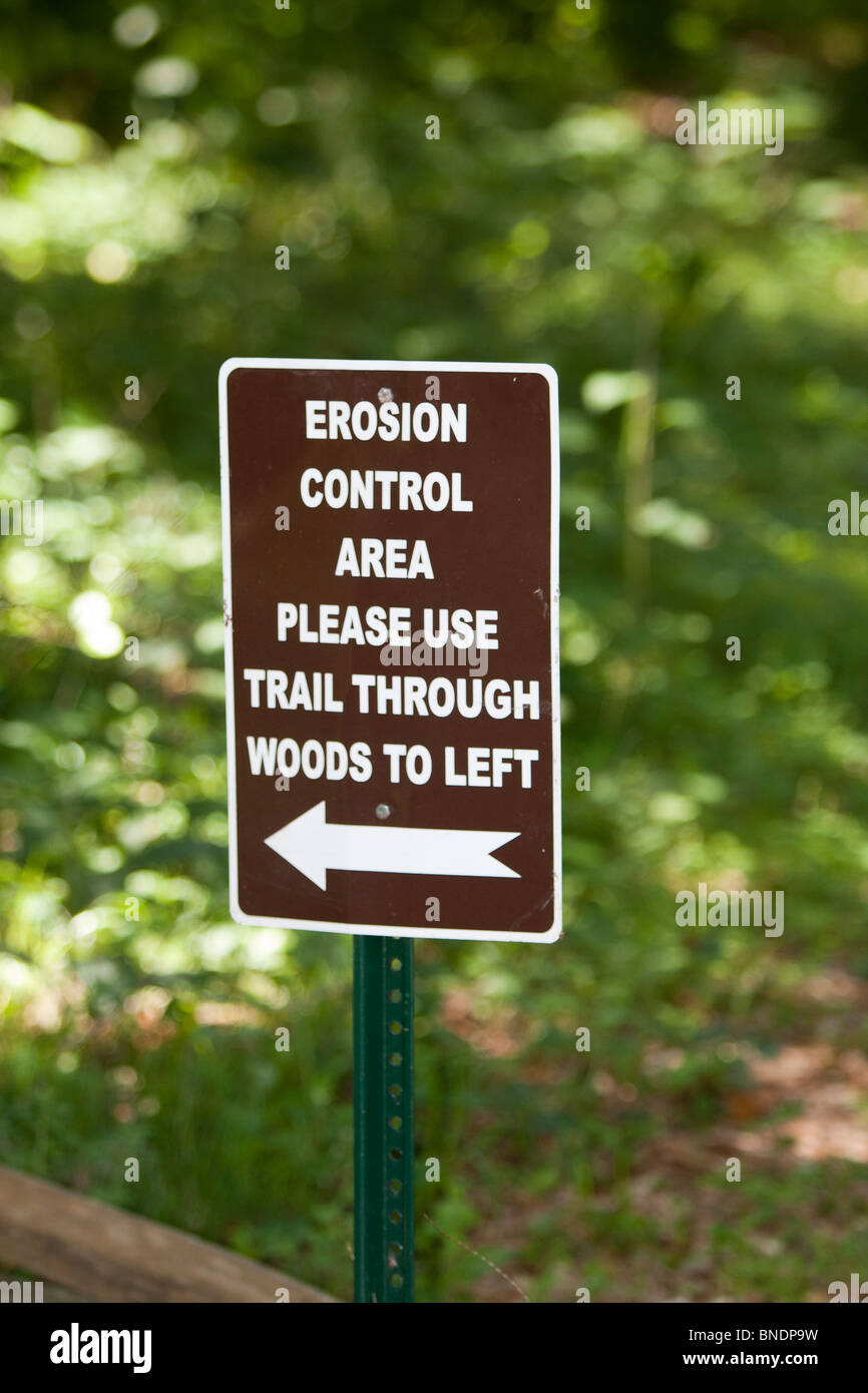 Erosion control area sign hi-res stock photography and images - Alamy
