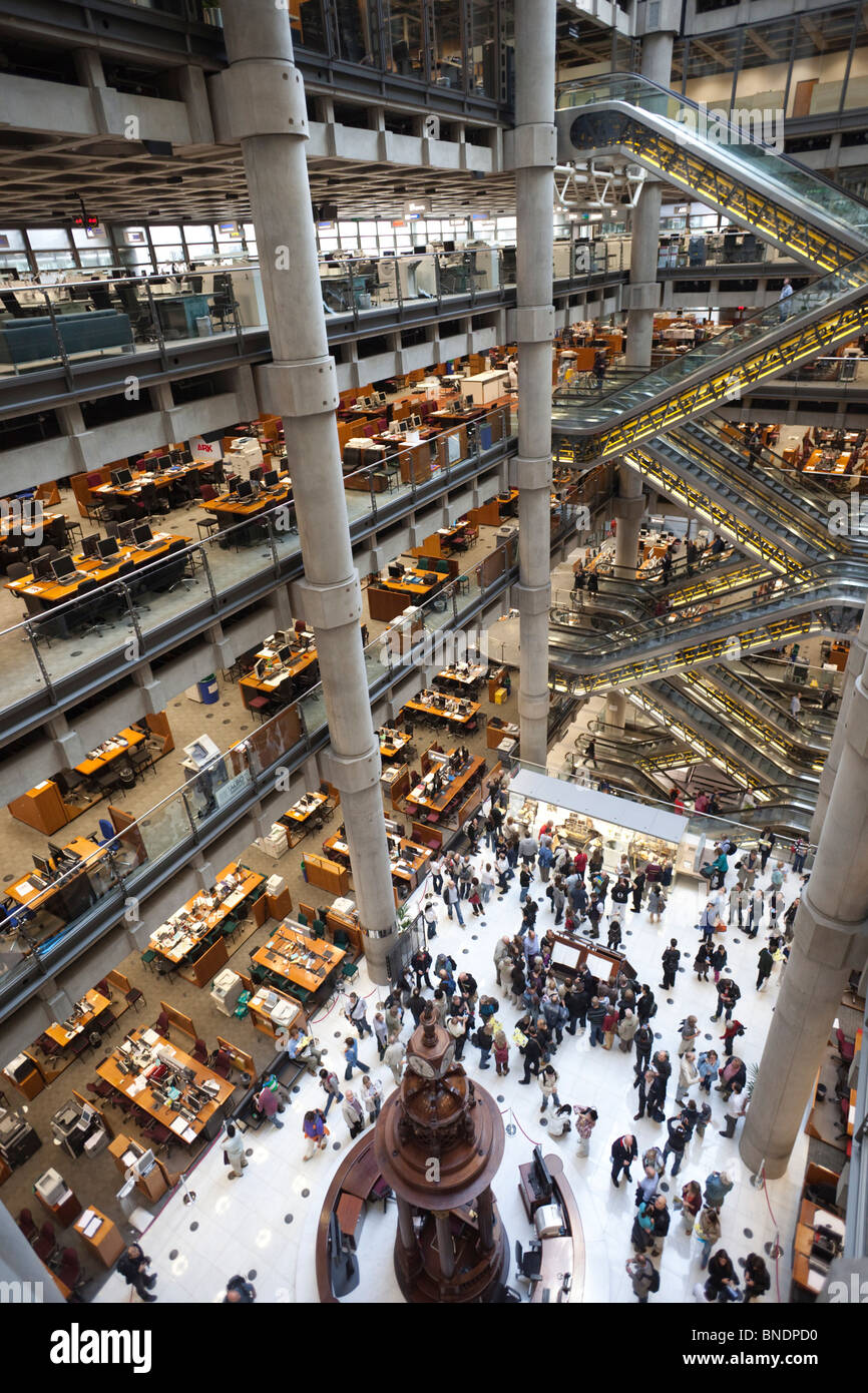 Interiors of a building, Lloyds of London, City Of London, London ...