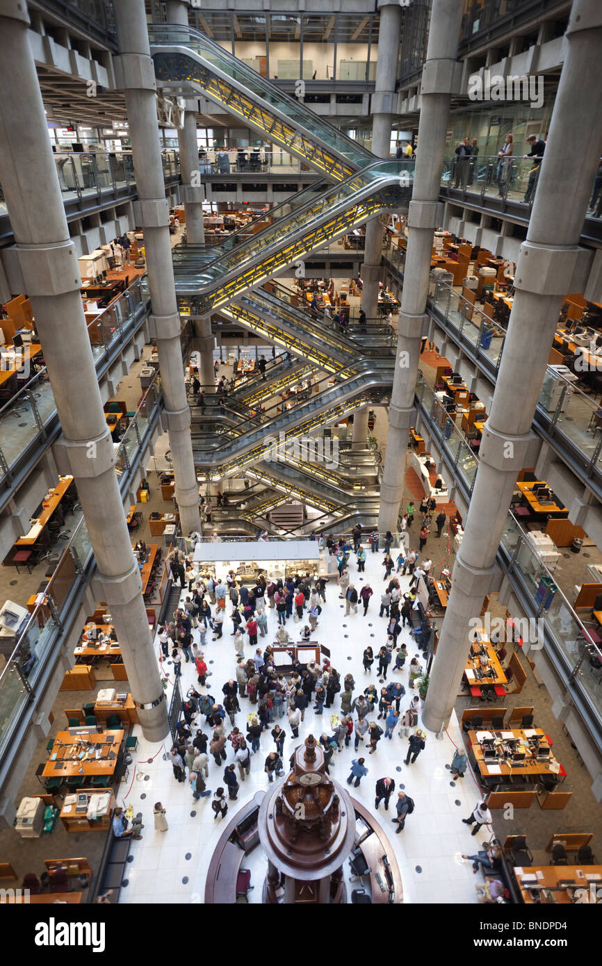 Interiors of a building, Lloyds of London, City Of London, London ...