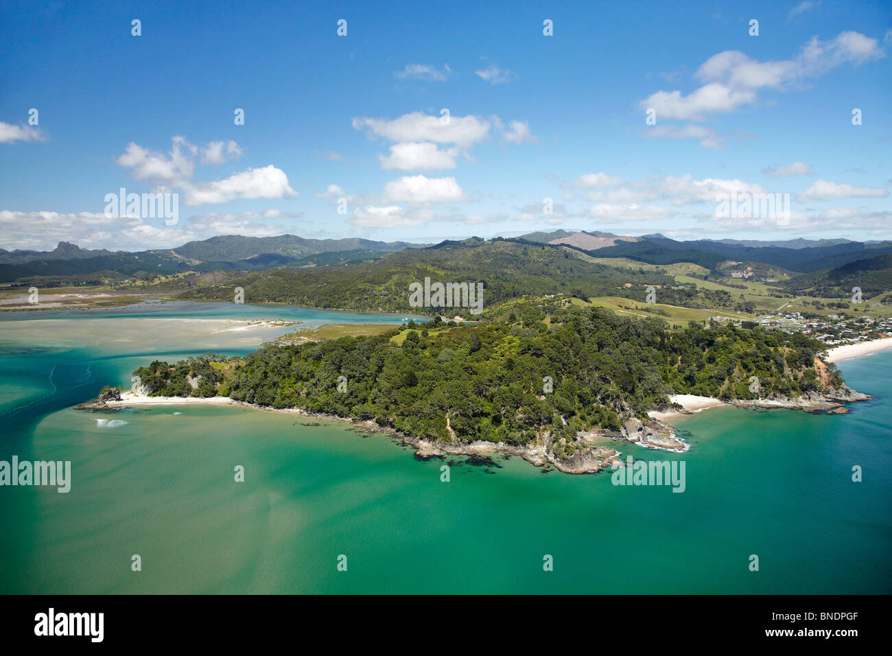 Whangapoua Harbour, Te Rehutae Point and Whangapoua, Coromandel ...