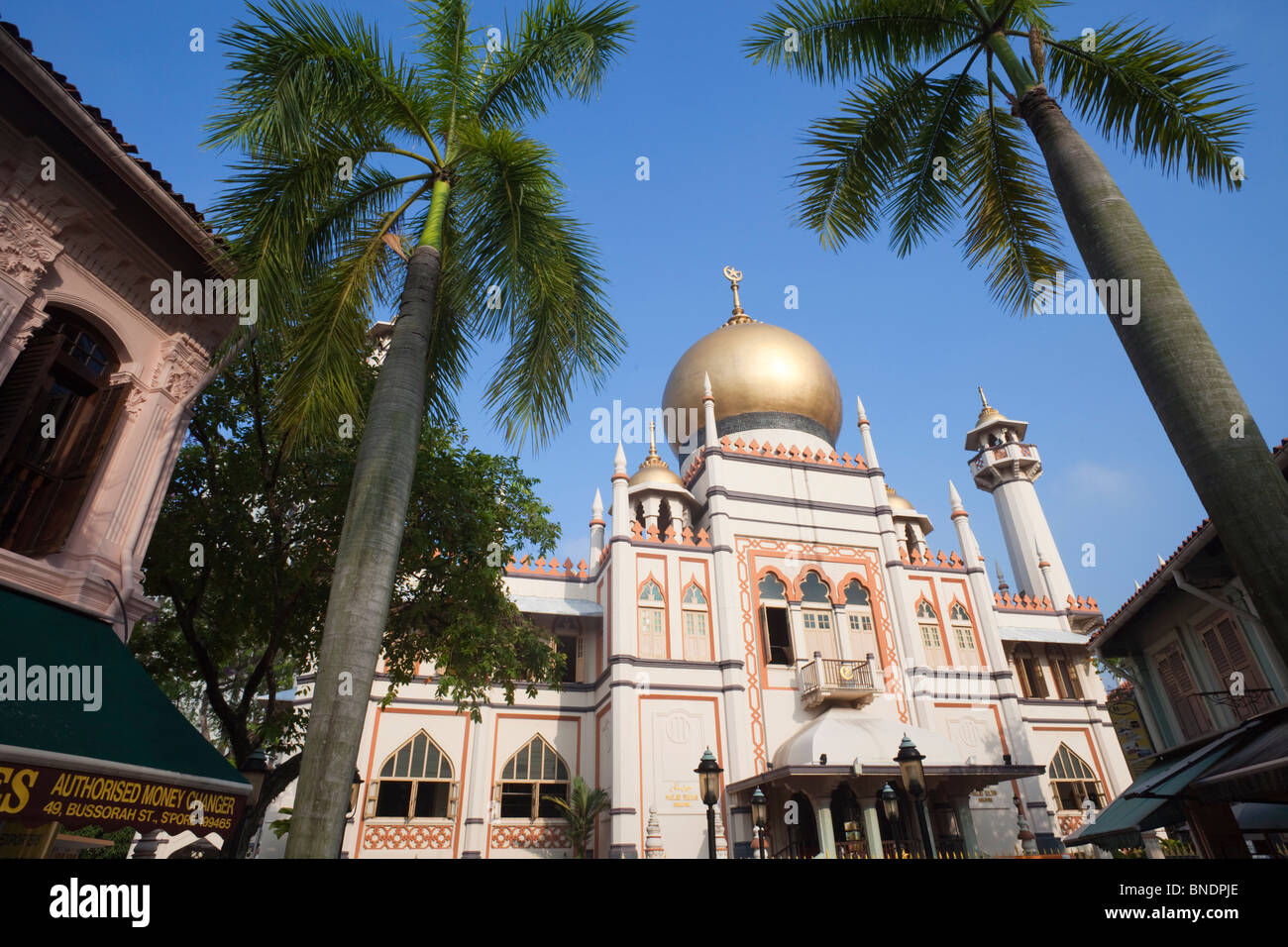 Low angle view of a mosque, Sultan Mosque, Singapore City, Singapore ...
