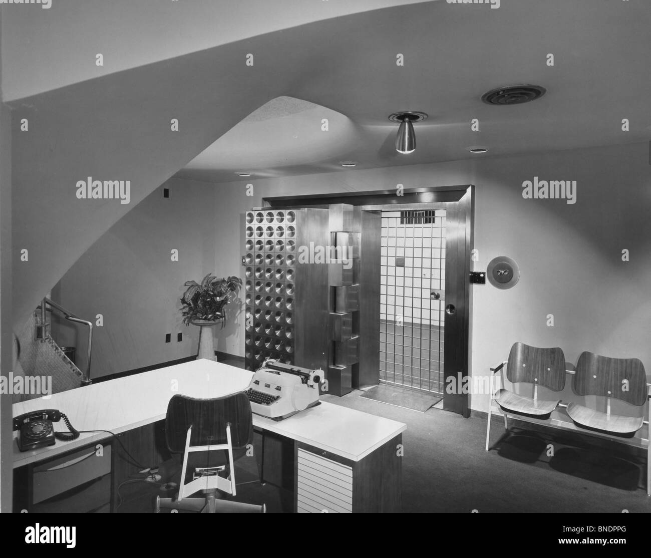 High angle of bank Black and White Stock Photos & Images - Alamy