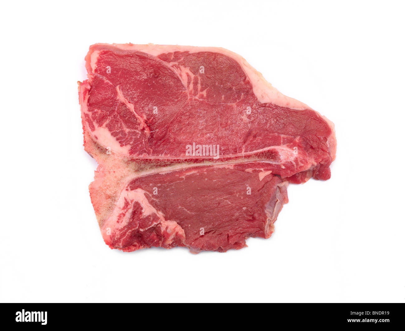A raw t-bone steak Stock Photo - Alamy