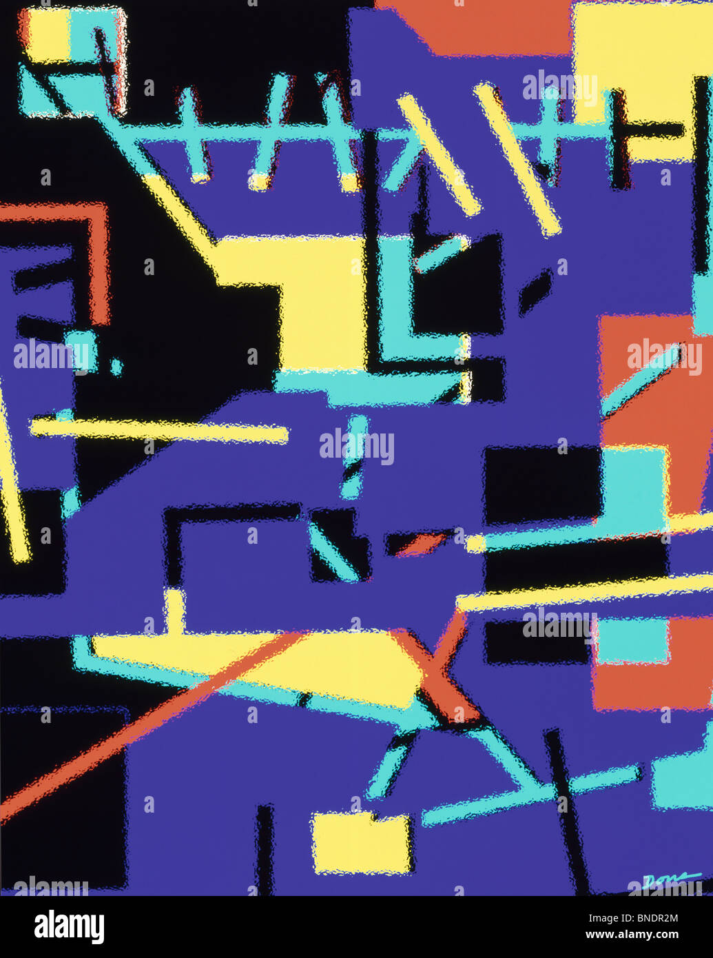 Blue Print 2000 Diana Ong (b.1940/Chinese-American) Computer graphics ...