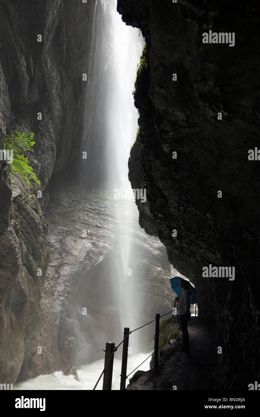 Waterfalls partnachklamm gorge garmish partenkirchen bavaria germany eu ...