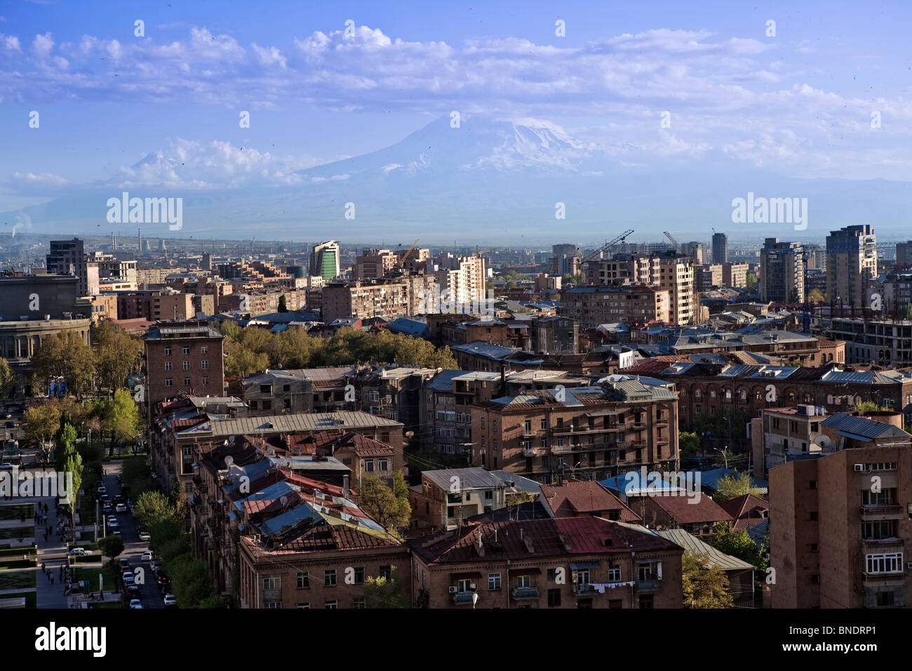 View from Cascade, Yerevan, Armenia with Mount Ararat Stock Photo - Alamy
