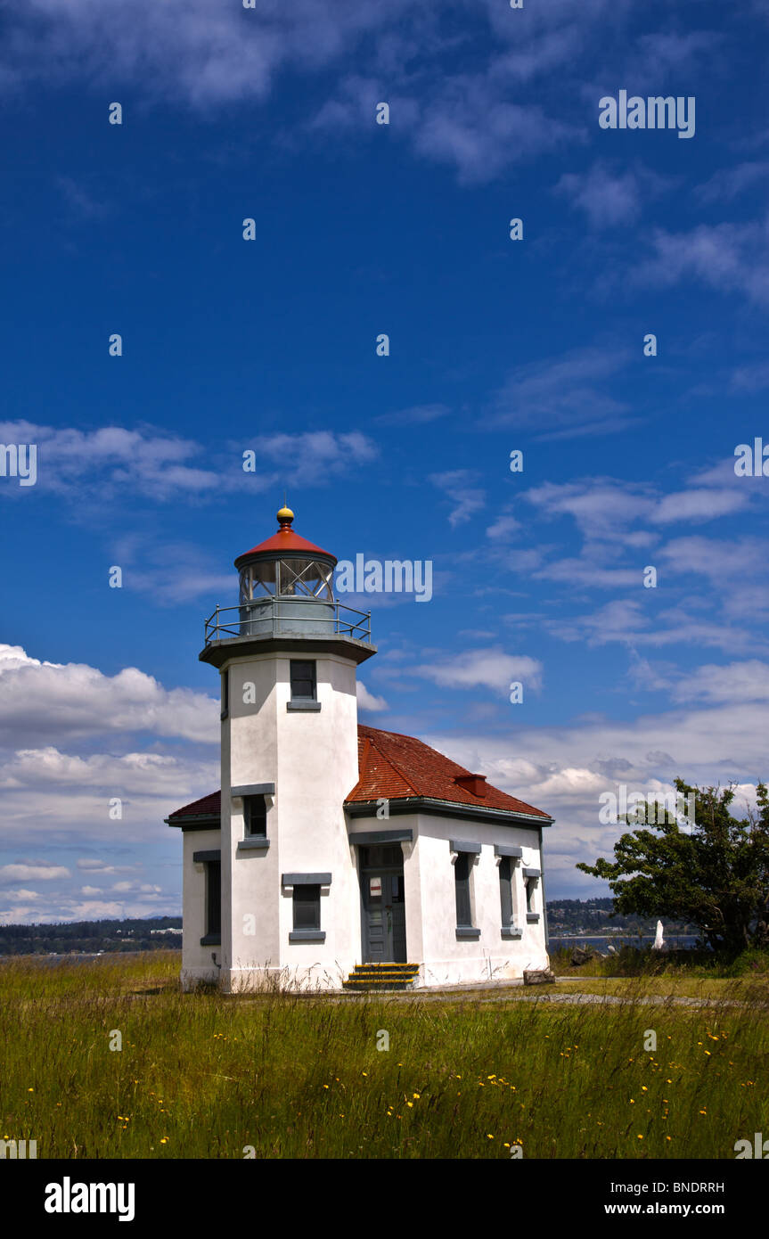 Point Robinson Light House circa 1915, Maury Island, Washington Stock ...