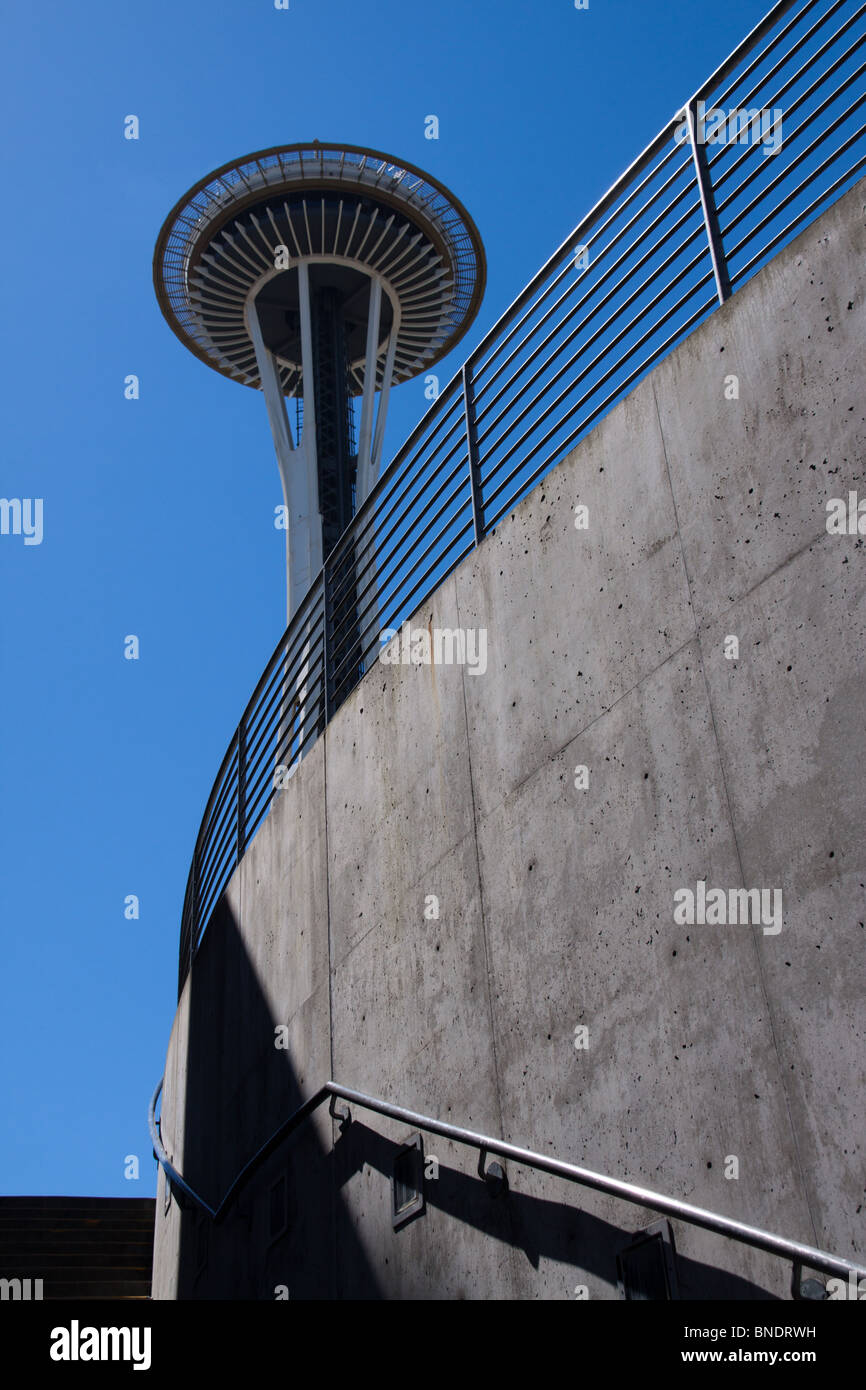 Stairway and Space Needle, Seattle, WA Stock Photo - Alamy