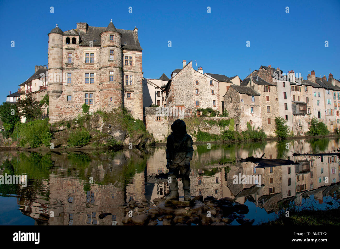 Espalion, river Lot, Aveyron, France, Europe Stock Photo - Alamy