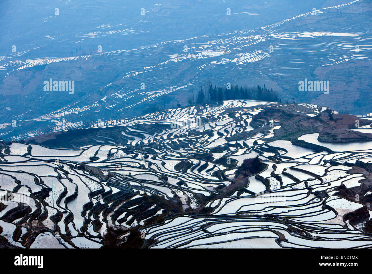 Yuanyang County rice terraces built by the Hani nationality, southwest ...