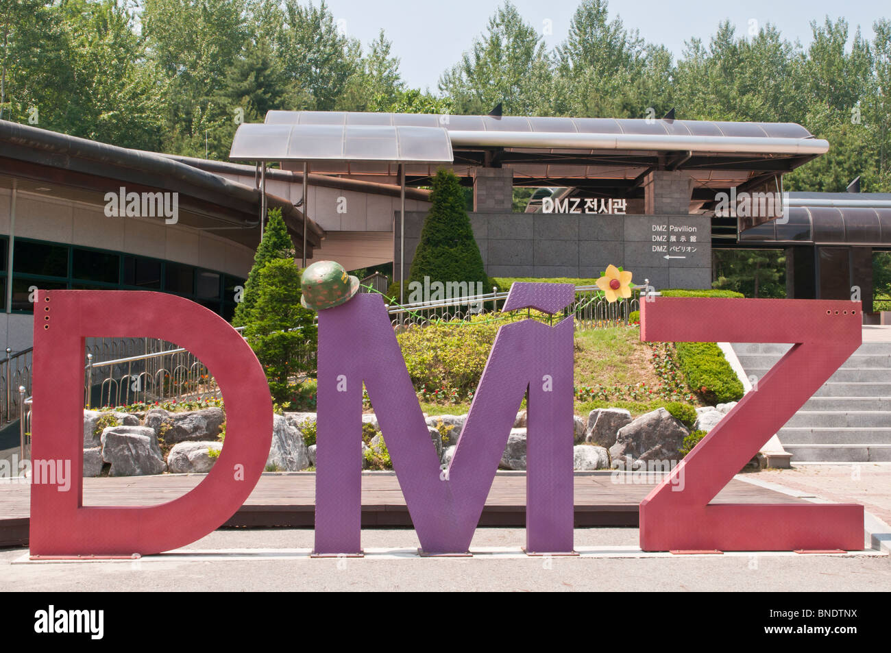 DMZ sign at the 3rd Tunnel of Aggression or the 3rd Infiltration Tunnel ...