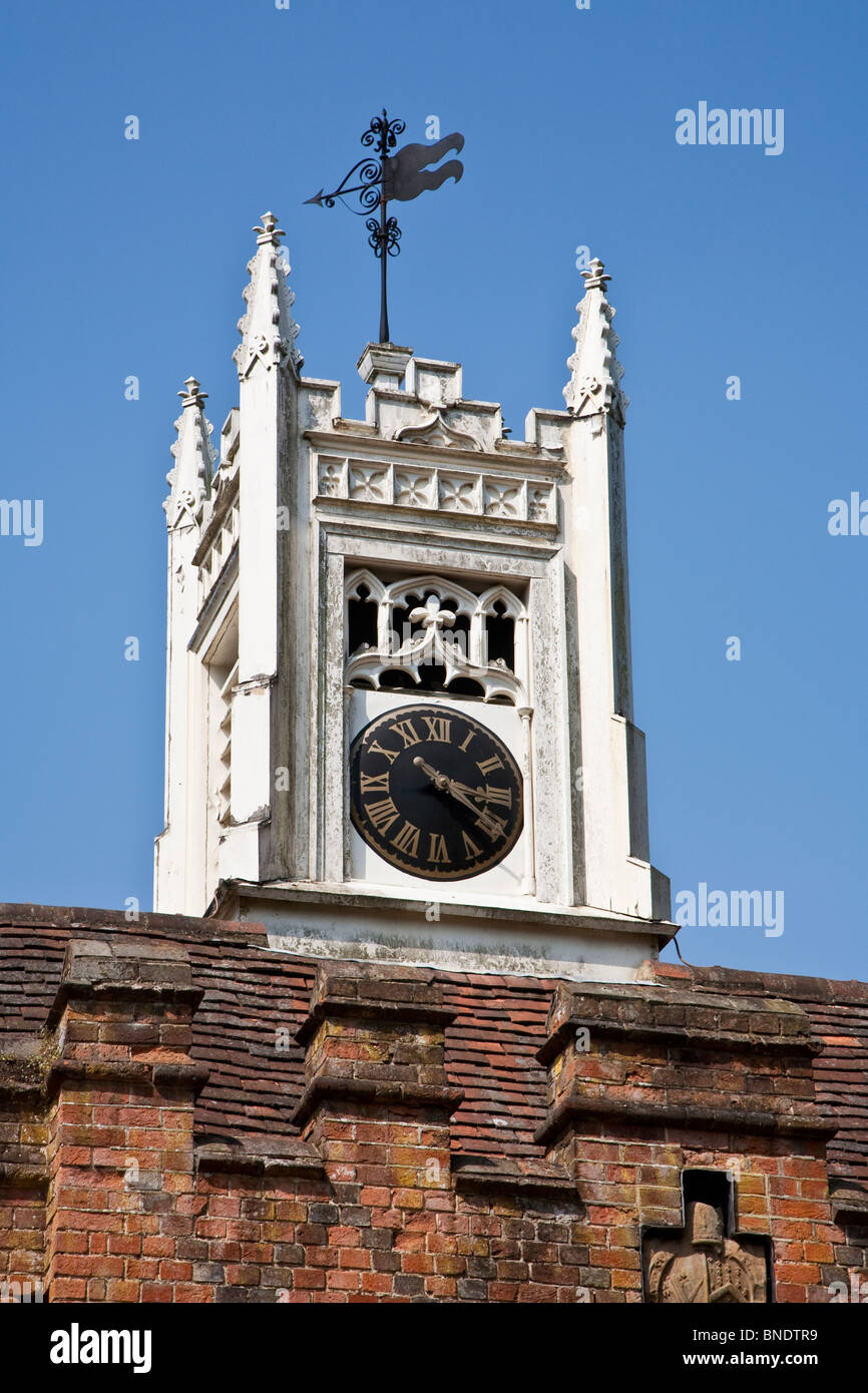 Clock tower on Farnham Castle Gate House, Surrey Stock Photo - Alamy
