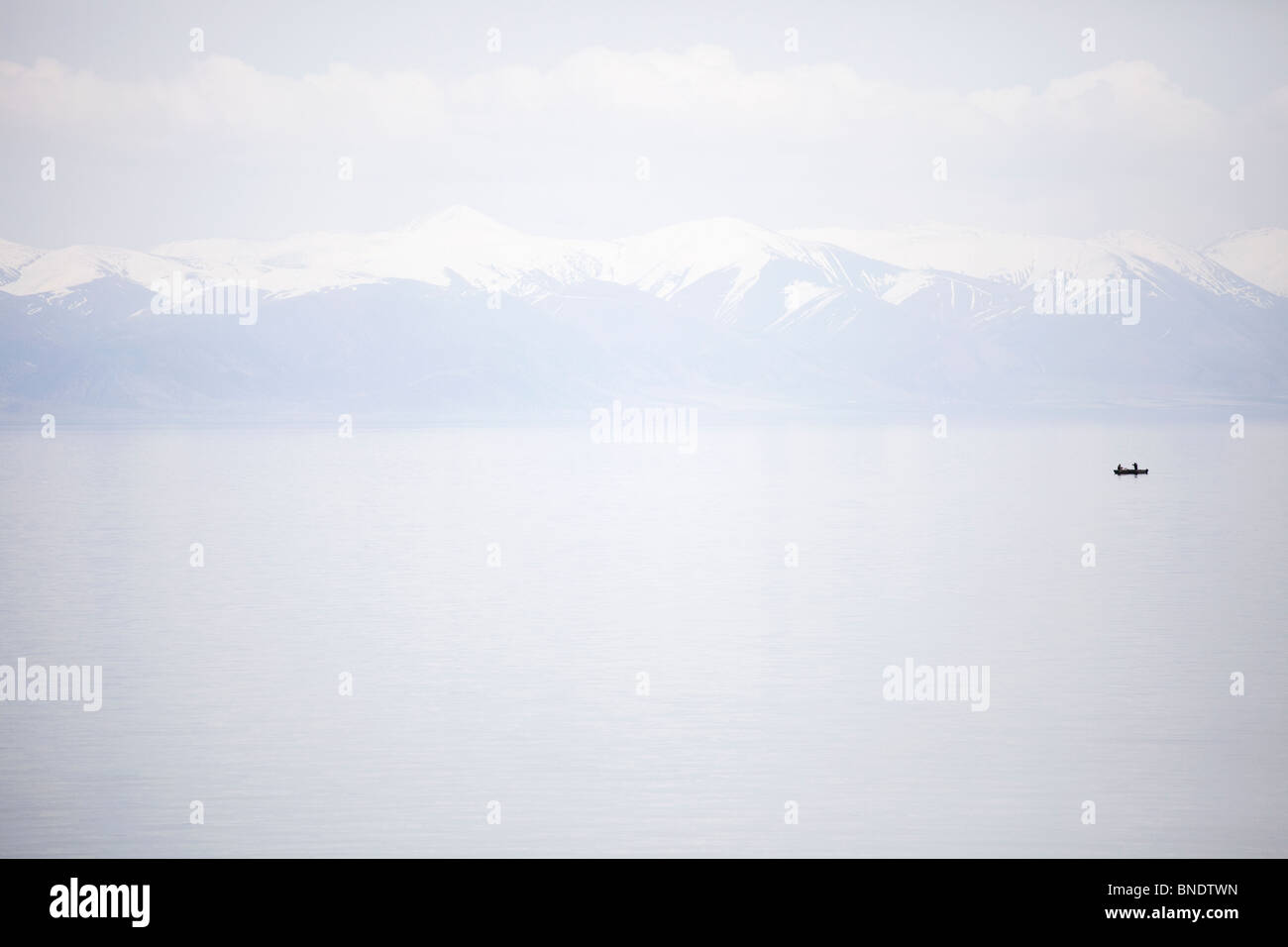 Boat on Lake Sevan, Armenia Stock Photo - Alamy