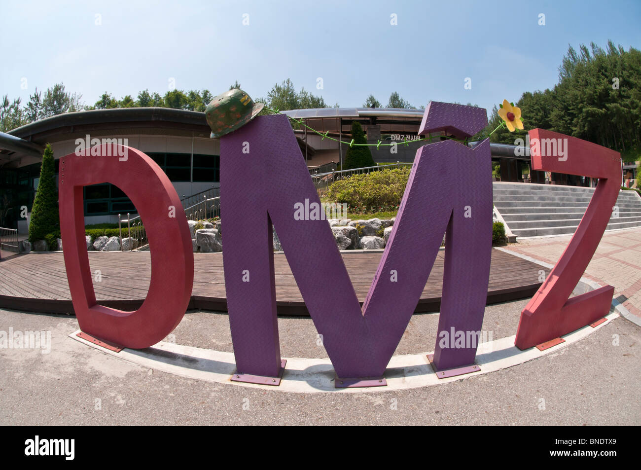 DMZ sign at the 3rd Tunnel of Aggression or the 3rd Infiltration Tunnel ...