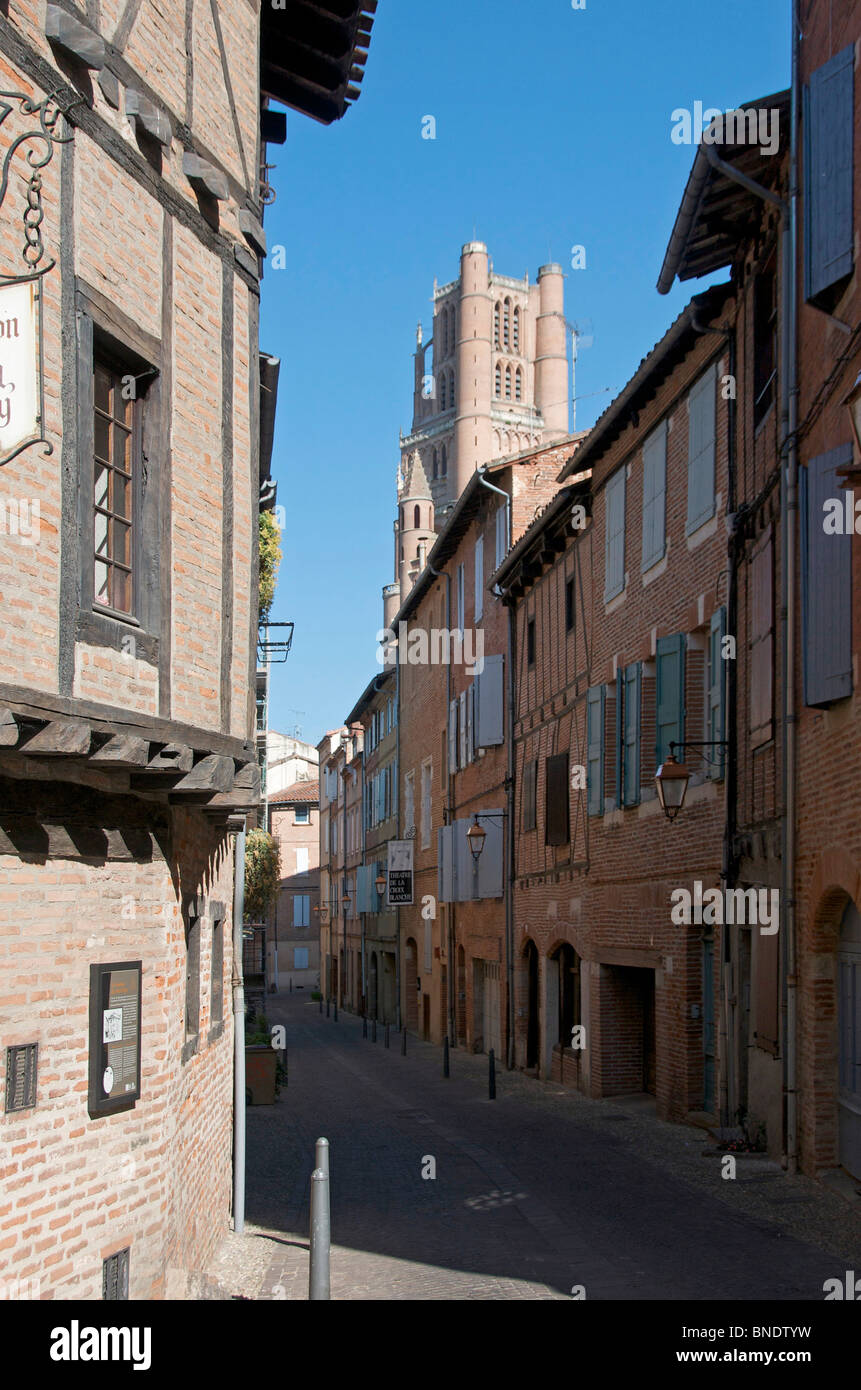 Street in the ancient Albi.Tarn. France Stock Photo - Alamy