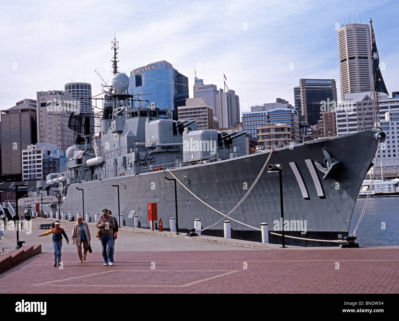 Darling Harbour, Maritime museum with moored warship HMAS Vampire ...