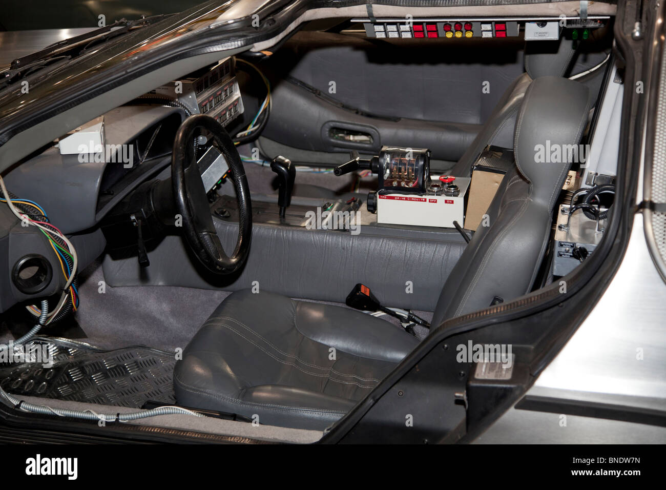 Vehicles in the Beaulieu Motor Museum inside of DeLorean car as used in ...